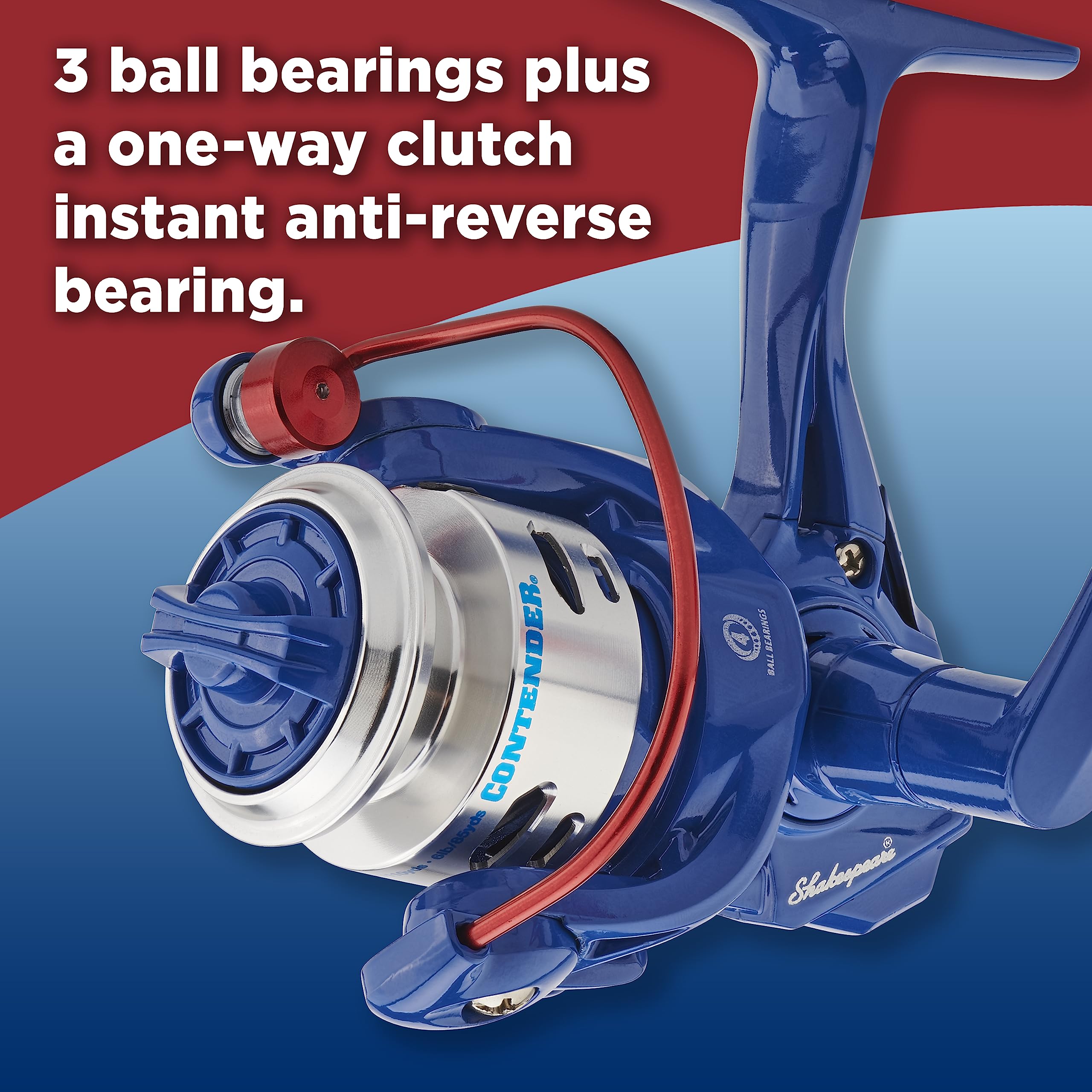 Shakespeare Contender Big Water Spinning Fishing Reel, 20 - Box, Multi