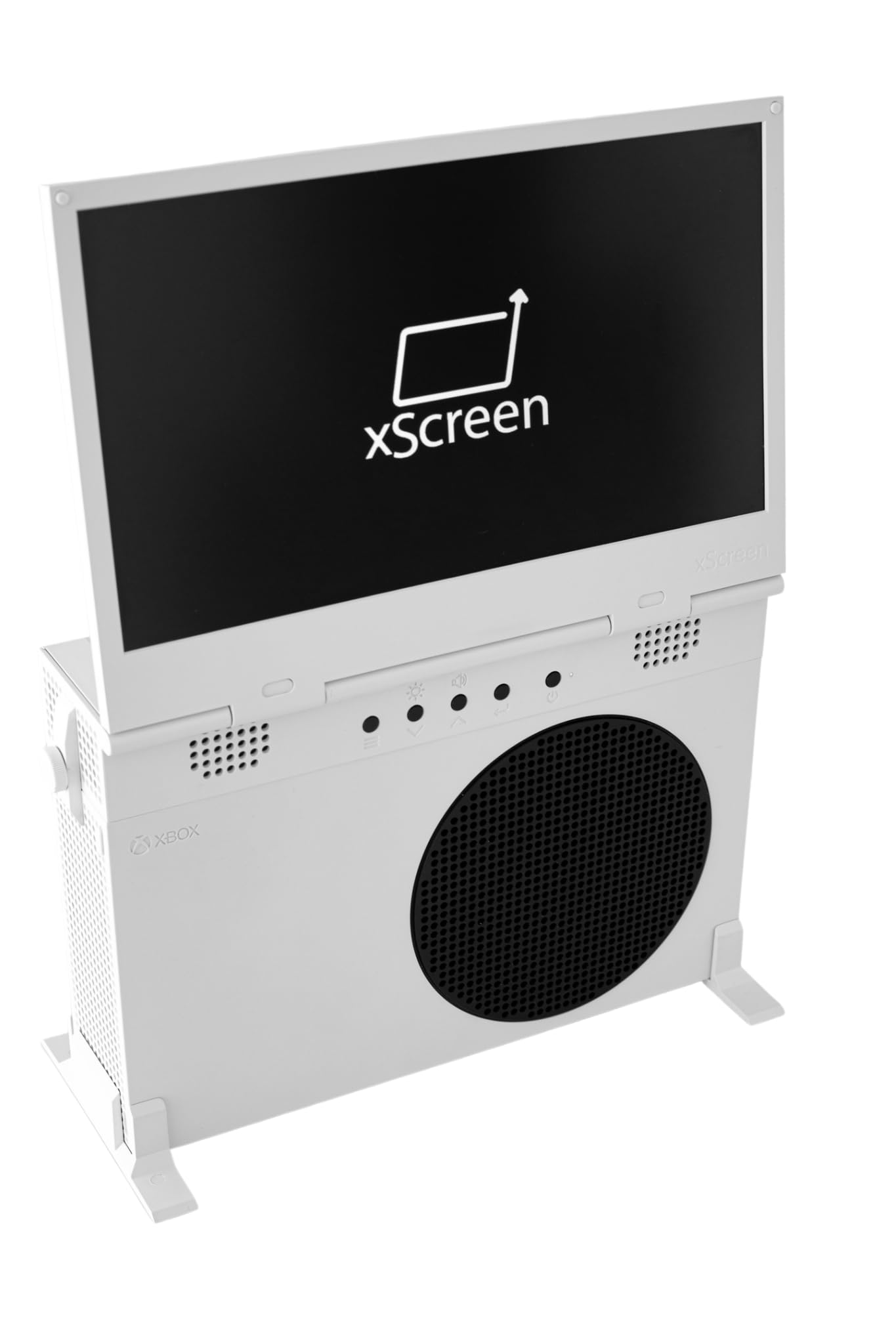 UPspec Gaming xScreen Stand - Designed for Xbox - Ideal Compatible Feet Designed for an xScreen Attached to an Xbox Series S to go Vertical. (White)