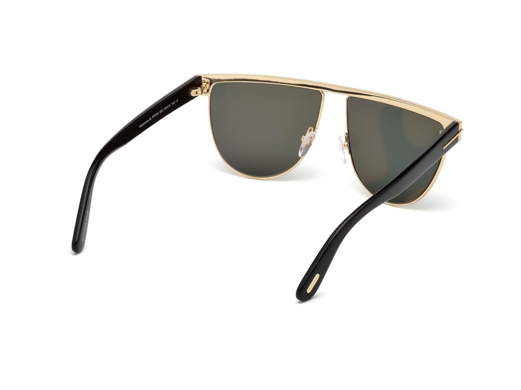 Tom Ford Oval Sunglasses TF570 Stephanie-02 28C Gold/Black 60mm FT0570