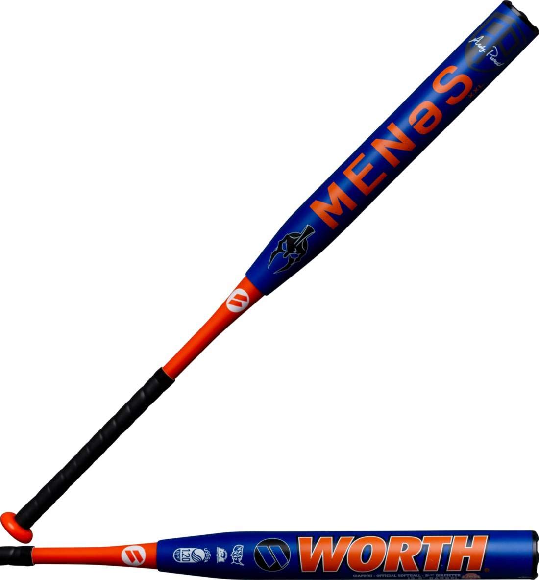 Worth 2020 Andy Purcell Menes XXL USSSA Slow Pitch Softball Bat, 26 oz, 13.5 inch Barrel Length