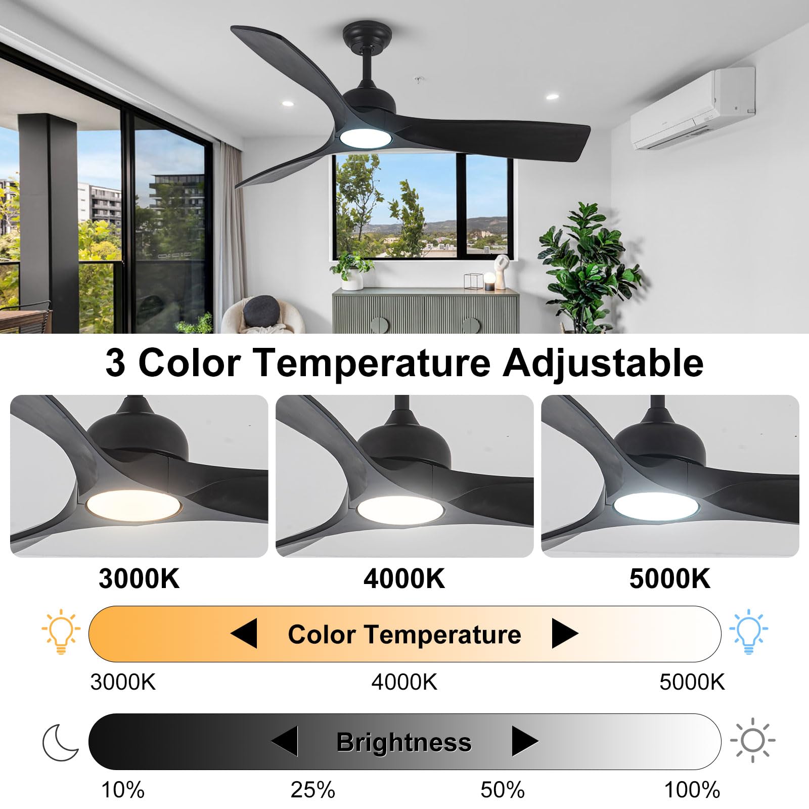 YCGU 36 Inch Farmhouse Ceiling Fan with Light, Rustic Caged Ceiling Fan Lighting, Industrial Chandelier Ceiling Fan with 3 Retractable Blades for Patio Living Room Kitchen, 6 Speed Reversible Timing