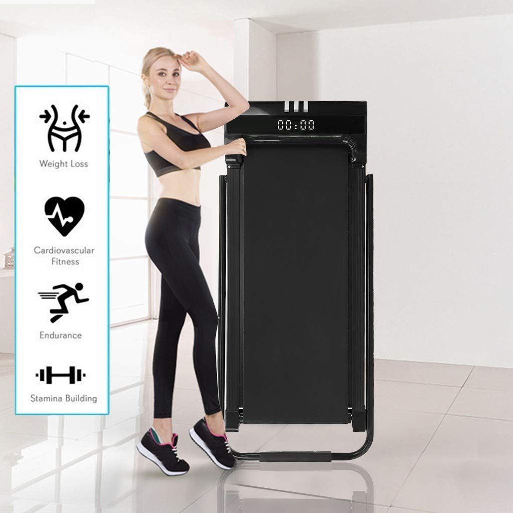Under Desk Walking Treadmill Folding Smart Electric Treadmill w/Remote Control & LCD Monitor Small Portable Treadmill for Apartment Foldable Treadmills for Small Spaces Exercise Machine for Home Gym