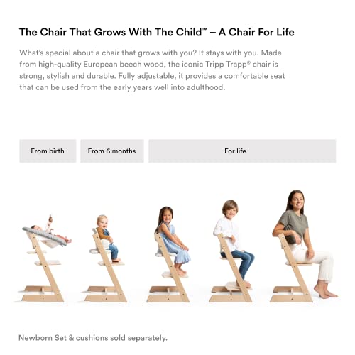 Tripp Trapp Baby Set from Stokke, White - Convert The Tripp Trapp Chair into High Chair - Removable Seat + Harness for 6-36 Months - Compatible with Tripp Trapp Models After May 2006