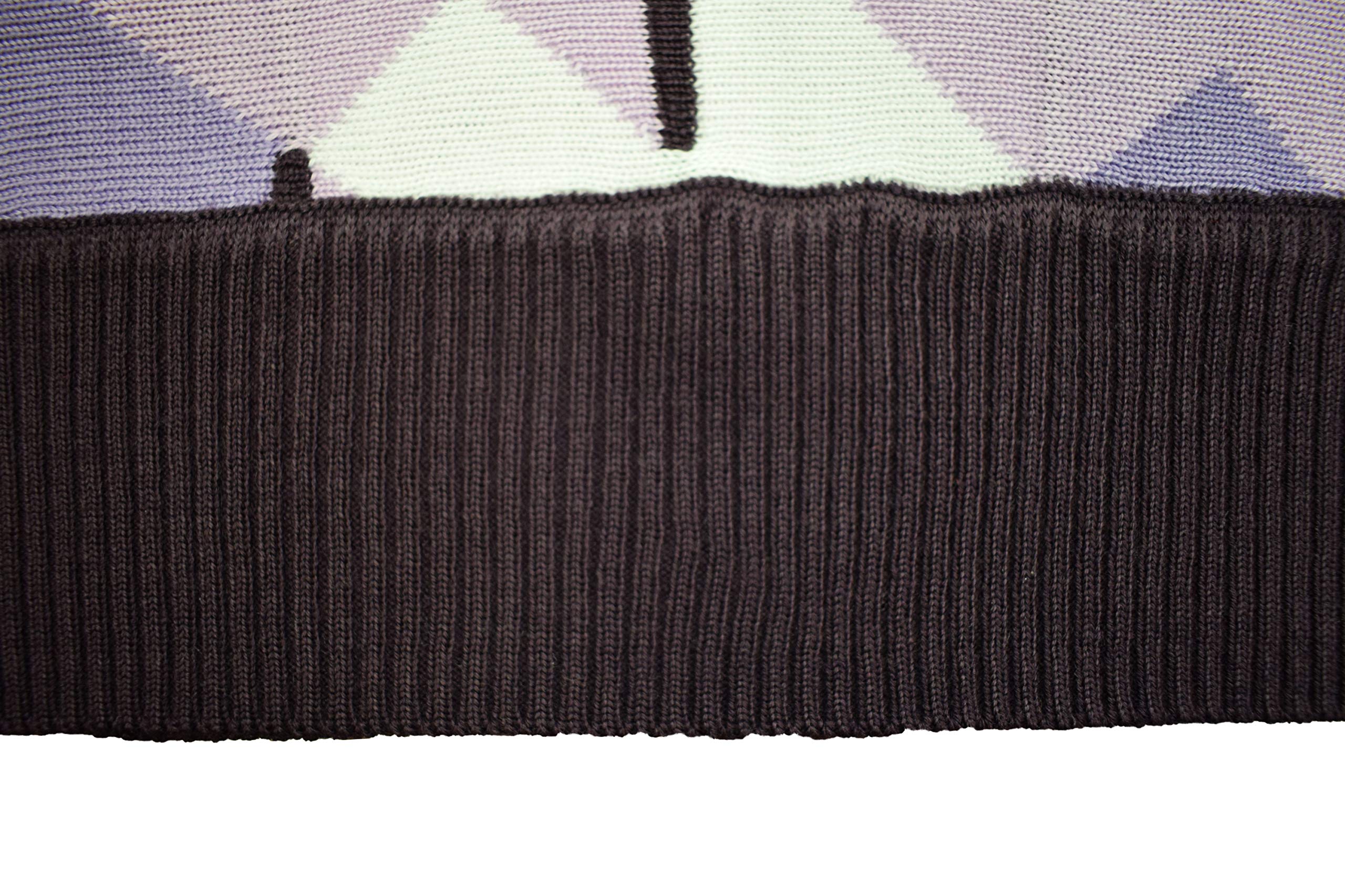 STACY ADAMS Men’s Sweater, Ombre Geometric Front Design (4XL, PURPLE)