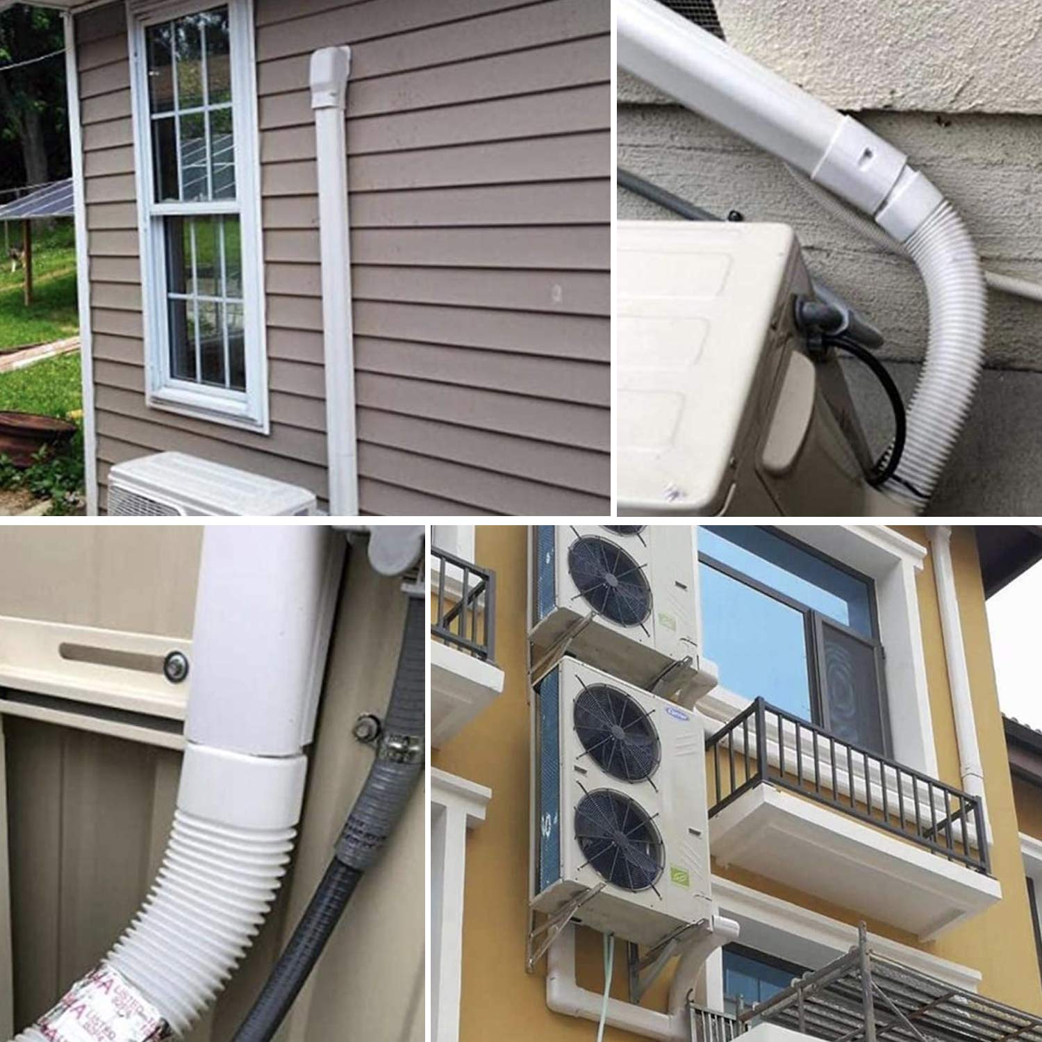 TAKTOPEAK 3'' 17 Ft [Quick Installation] PVC Decorative Line Cover Kit for Ductless Mini Split Air Conditioners, Central AC and Heat Pump Systems
