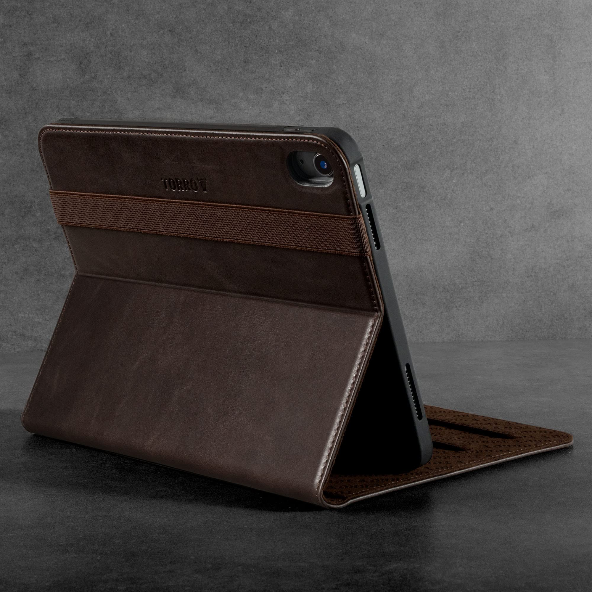 TORRO Case Compatible with iPad 10th Generation β Genuine Leather iPad 10th Gen 2022 Case with Stand Function and Wake/Sleep Function (Dark Brown)