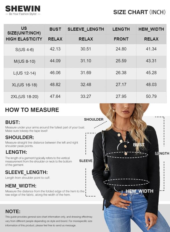 SHEWIN Womens Waffle Knit V Neck Long Sleeve Oversized Sweaters for Women Trendy 2023,(US 16-18) XL,Red