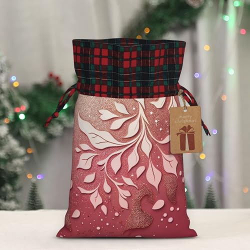 Yioniii a mandala pattern on purple velvet background pattern Christmas Gift Bags Santa Sack with Drawstring, String Backpacks for Gifts Treat and Candy,Purple,S