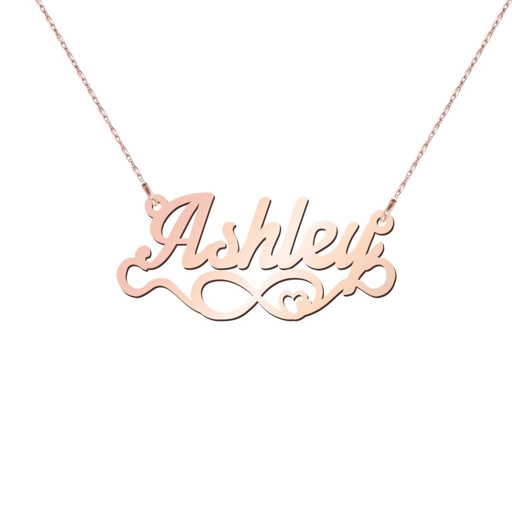 TSD 10K Yellow Gold Infinty Name Necklace with a 16" Chain by JEWLR*