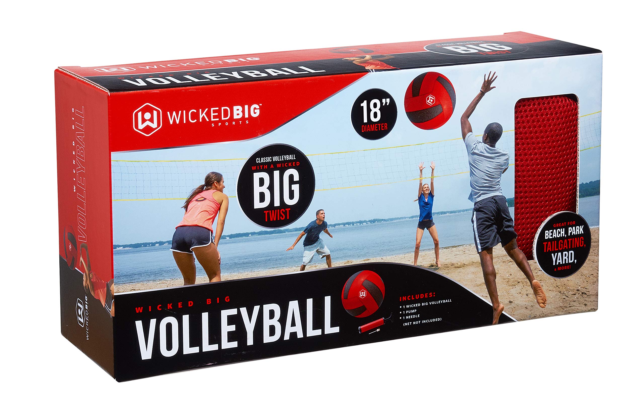 Wicked Big Sports Volleyball-Supersized Volleyball Outdoor Sport Tailgate Backyard Beach Game Fun for All, Model:95701