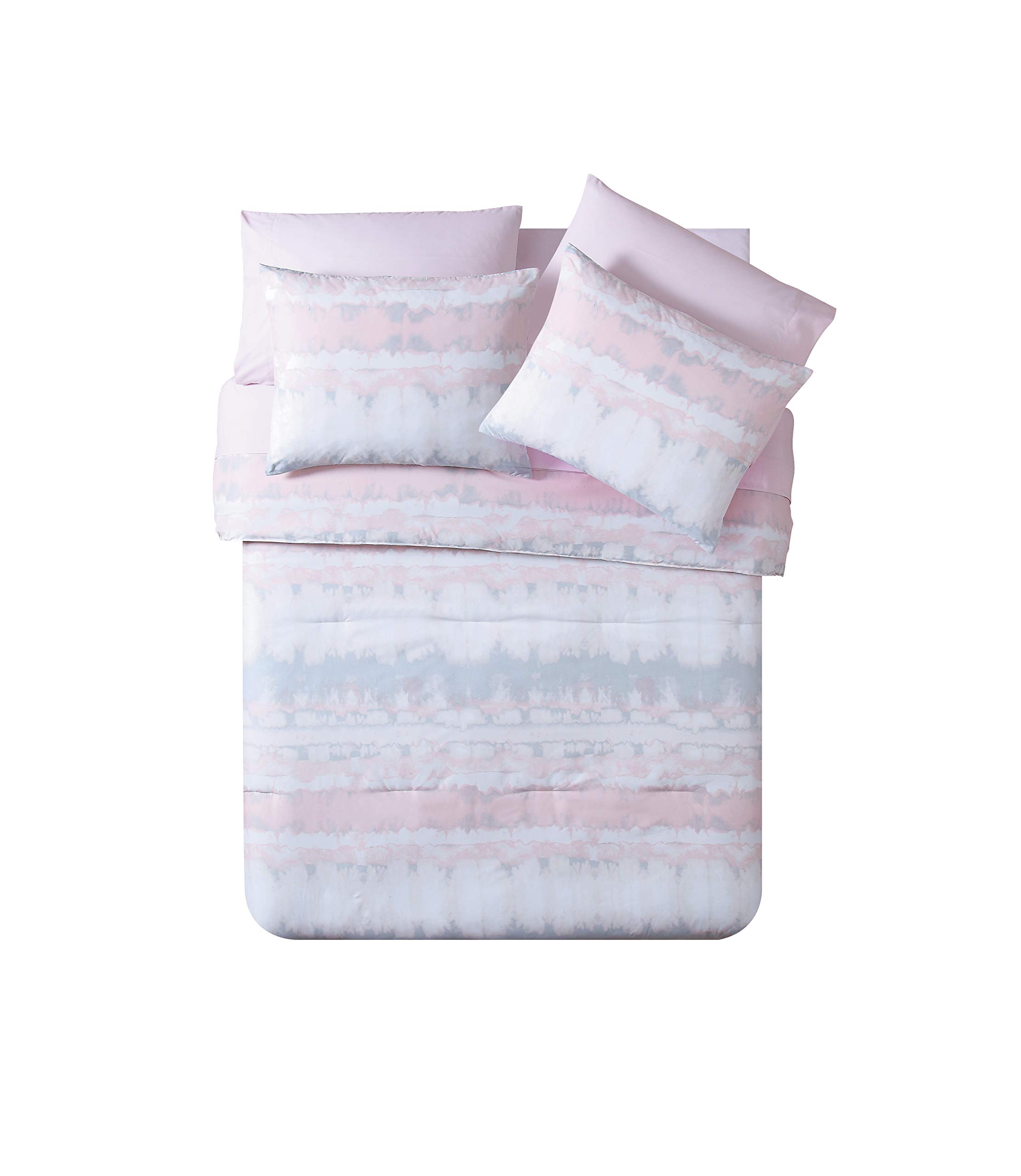 VCNY Home - Twin Size Bed in a Bag, 5-Piece Bedding with Matching Sham & Pillowcase, Soft & Cozy Home Decor (Crush Blush, Twin)