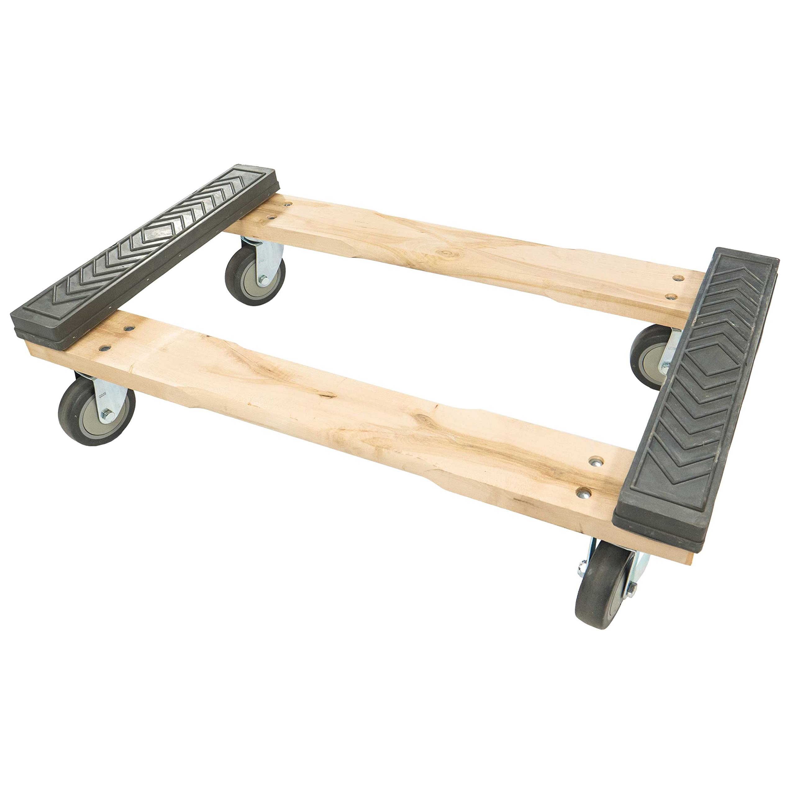 US Cargo Control Dolly for Moving with Rubber Caps, (1,000 lbs. Load Capacity) Heavy Duty 4 Wheel Dolly for Moving Heavy Items, Non-Marking 4" Rubber Swivel Wheels (18.5 Inch x 32.5 Inch)