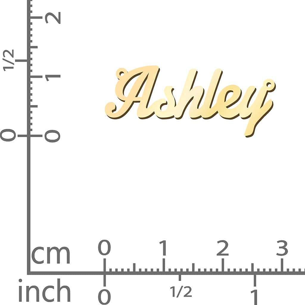 TSD 14K Yellow Gold Personalized Name Necklace with a 16" Chain in Glamorous Font by JEWLR*