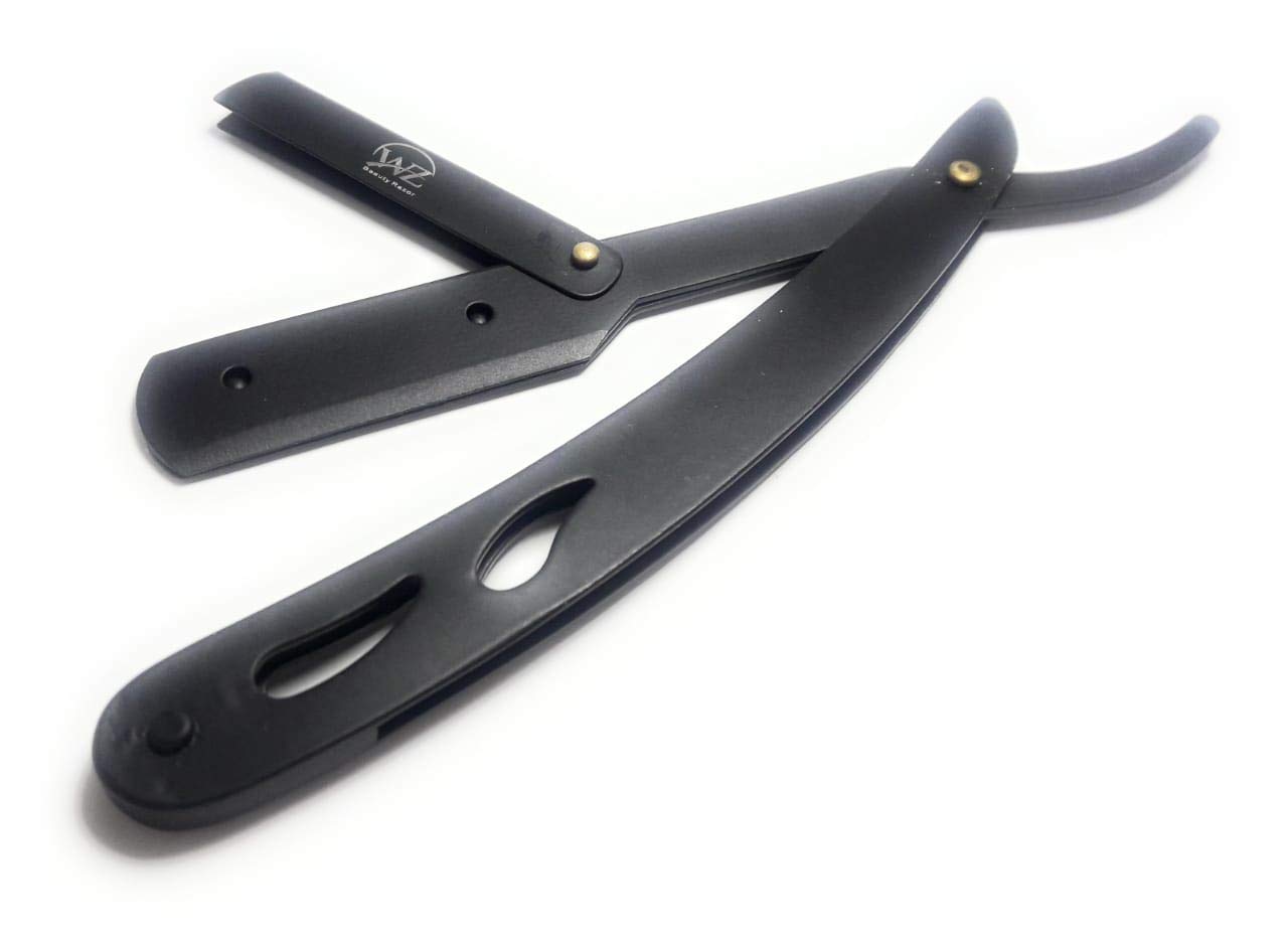 WideZone WZPR-001 Professional Straight Edge Razor - Stylish Barber Cut Throat Mens Beard Shaving Razor with a Beautiful Pouch