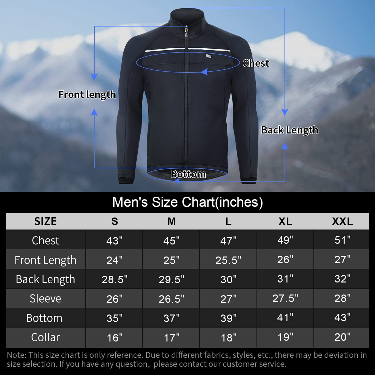 Souke Sports Men’s Winter Warm Cycling Jacket Windproof Running Water Resistant Thermal Breathable Softshell Windbreaker Reflective for Bike Riding Black(Black,Medium