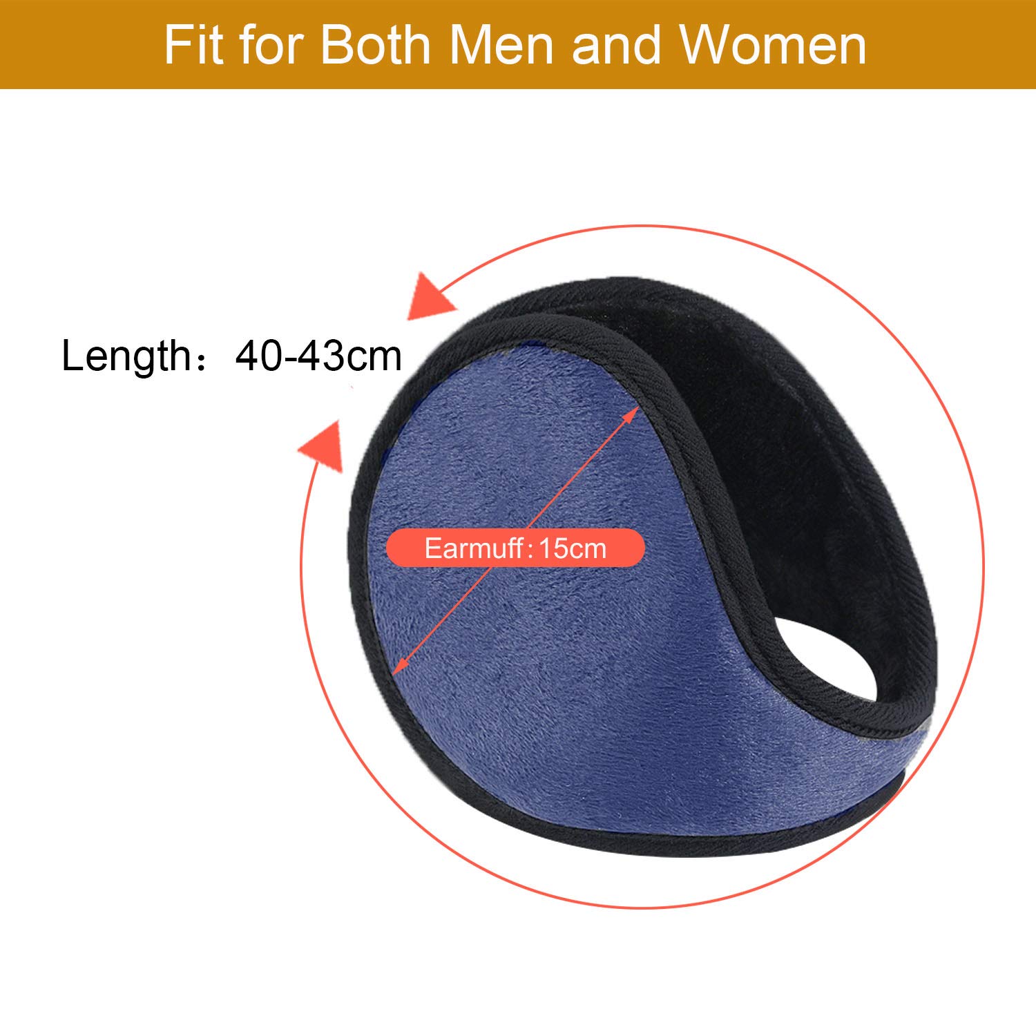 WeiMeet 4 Pieces Unisex Fleece Earmuffs Foldable Earmuffs Winter Outdoor Ear Warmer Men’s Earmuffs Women’s Earmuffs (Mixed Color)
