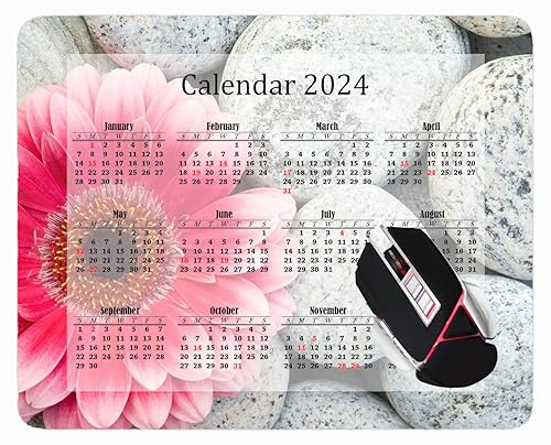 YENDOSTEEN 2024 Calendar Mouse Pad,Sunset Water Ocean Surf Beach Wood Mouse Pads Type856