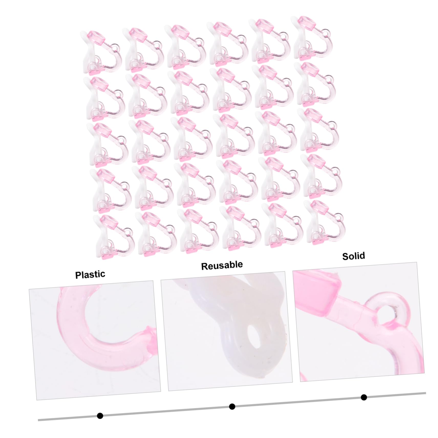 TEHAUX 100pcs Earring Accessories Stud Earring Converters Clip Ear Wrap Earrings Post Earring Converter Jewel Ornaments Earring Making Supplies Pierced Plastic Components Puncture