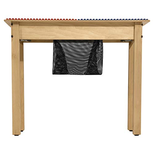 Wood Designs-TP1631PGN Time-2-Play Duplo Table with Storage for Kids,Blue & Red, 20.5" Legs