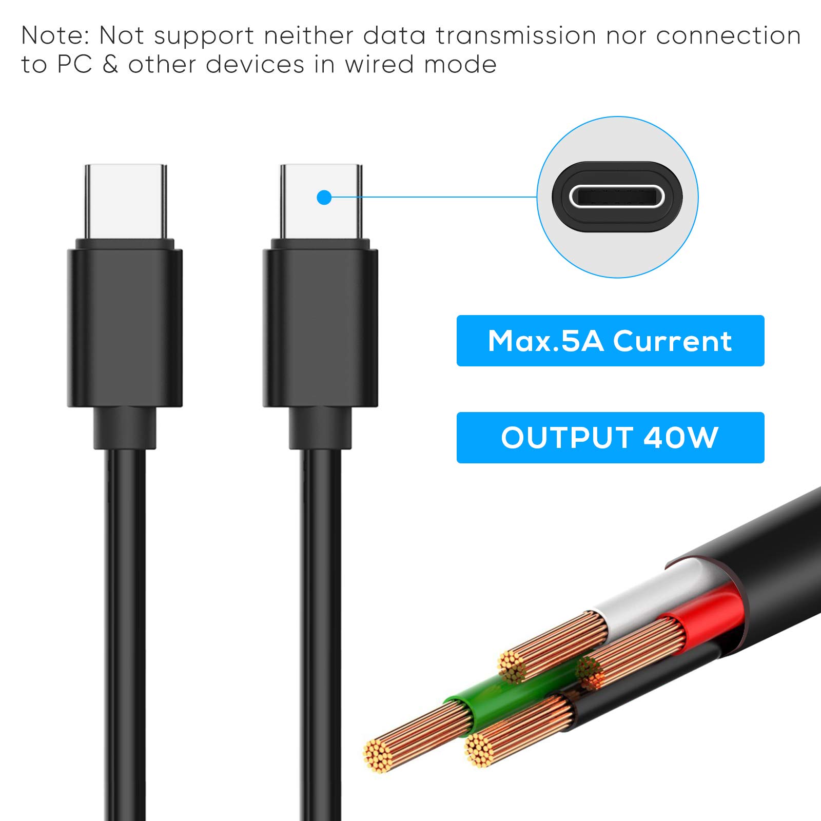 YUANHOT Y-Splitter USB C Charger Cable Compatible with PS5 Controller, 10FT (3M) Fast Charging USB A to Split USB Type C Cable Compatible with Xbox Series X/S and More