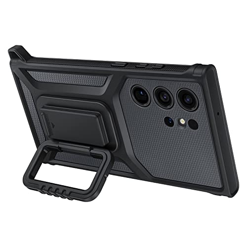 SAMSUNG Galaxy S23 Ultra Rugged Gadget Phone Case, Heavy Duty Protective Cover w/Platform for Card Slot Holder, Wrist Strap, Detachable Accessories, US Version, EF-RS918CBEGUS, Titan
