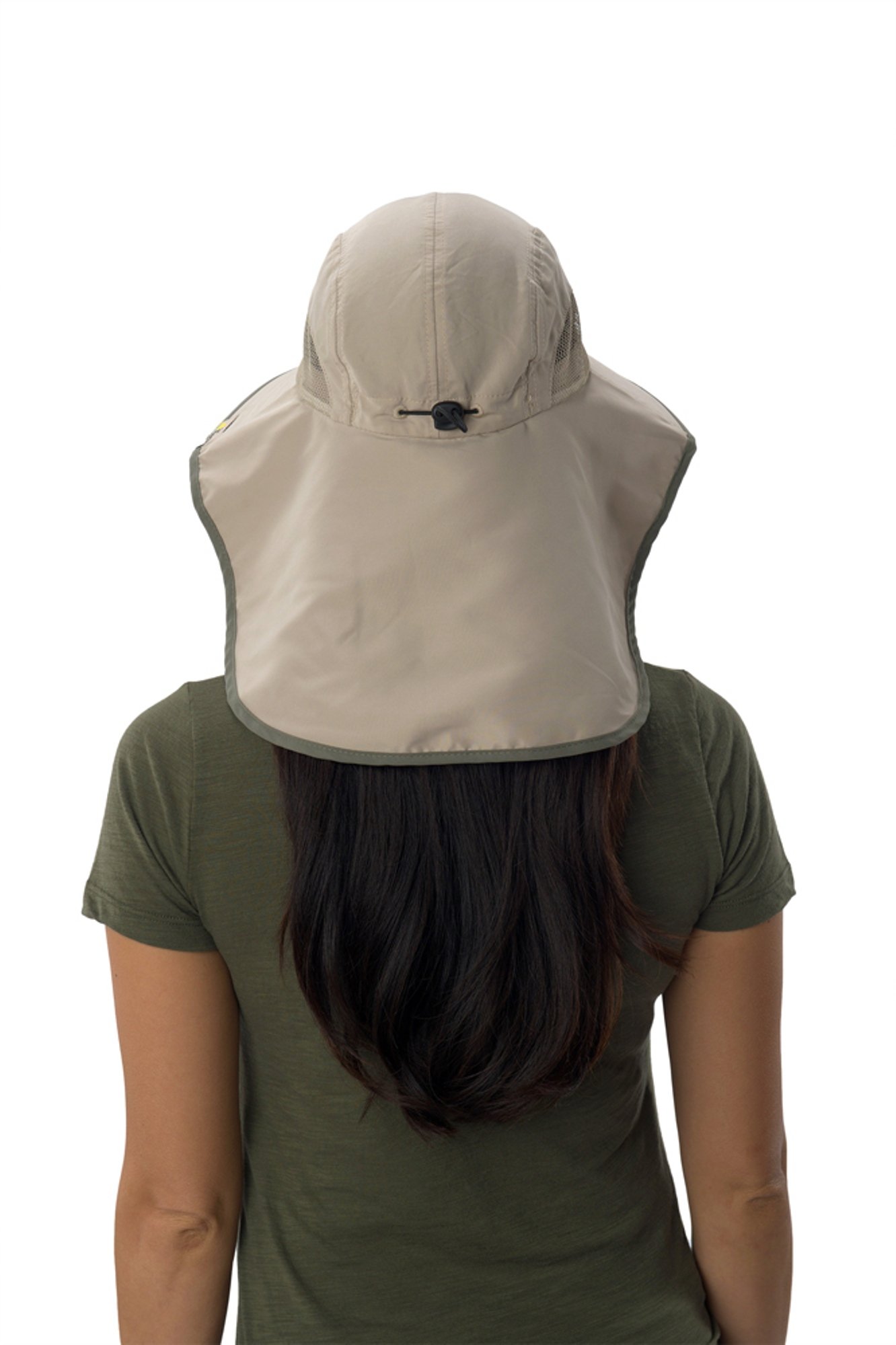 Sun Protection Zone Unisex Floppy Sun Hat (Khaki with Olive Trim)