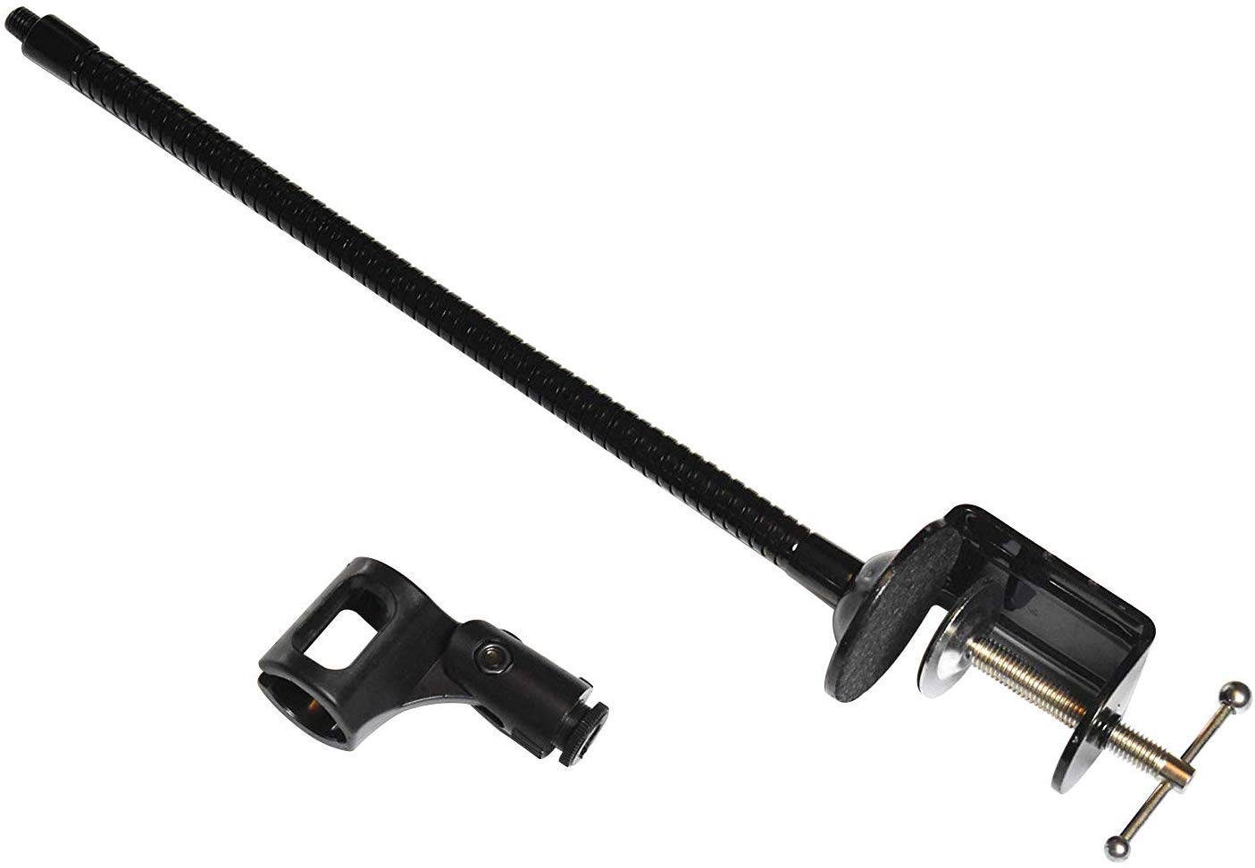SpinTech Flexible Gooseneck Microphone Stand with Desk Clamp for Radio Broadcasting Studio, Live Broadcast Equipment, TV Stations (13, Clamp)