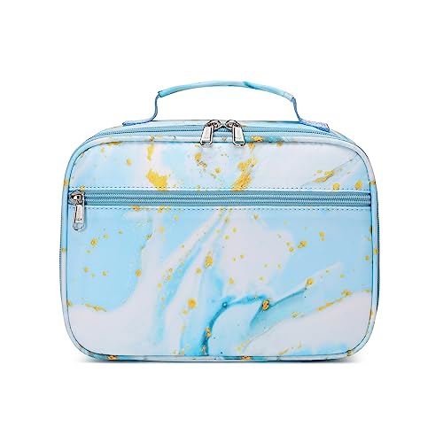 Sugaroom School Backpack for Girls Backpack with Lunch Box Lightweight Water Resistant Marble Kids Backpack Bookbags Set