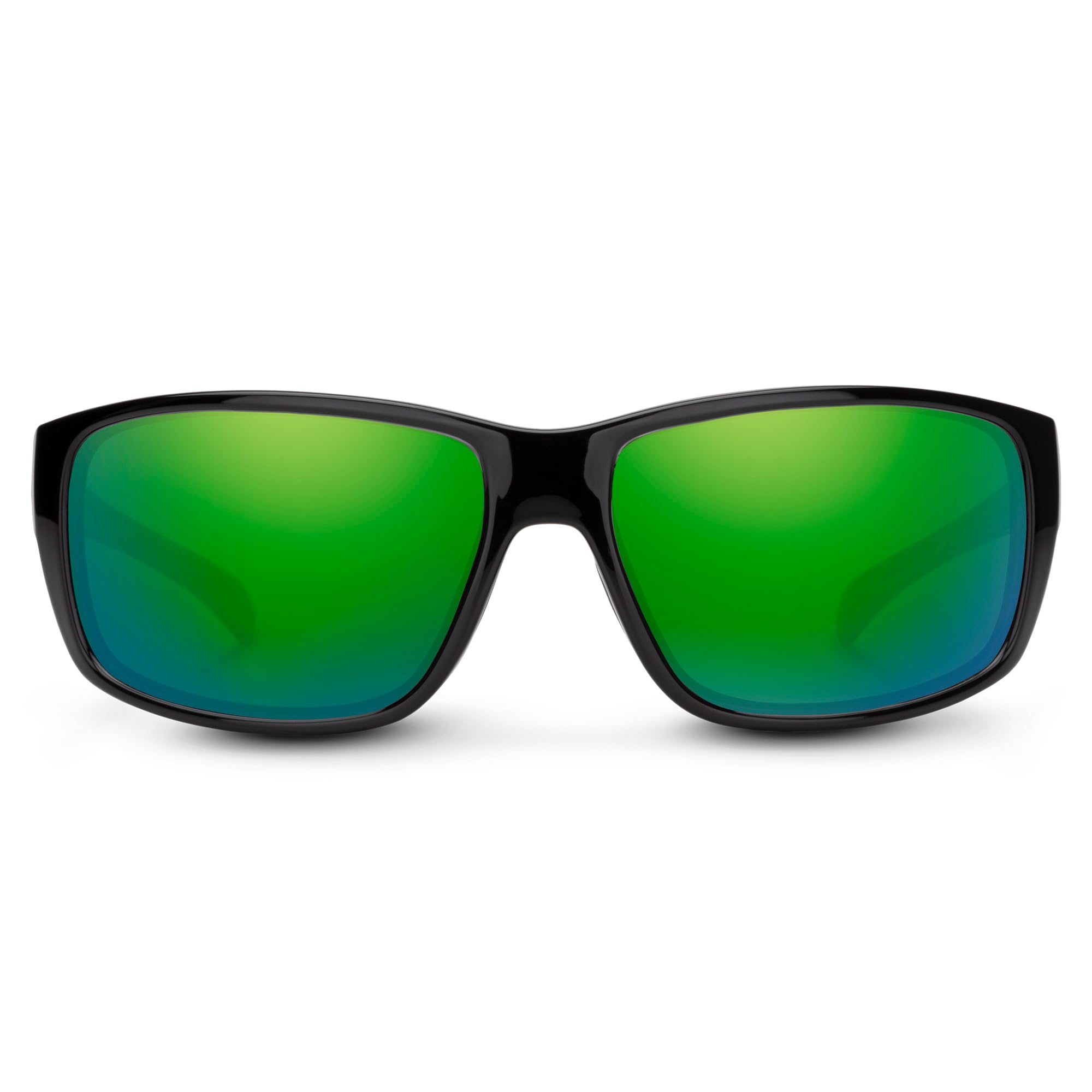 Suncloud Milestone Polarized Sunglasses – 100% UV Protection – Comfortable Fit, Trendy Design – for Men & Women – Black + Polarized Green Mirror Lenses