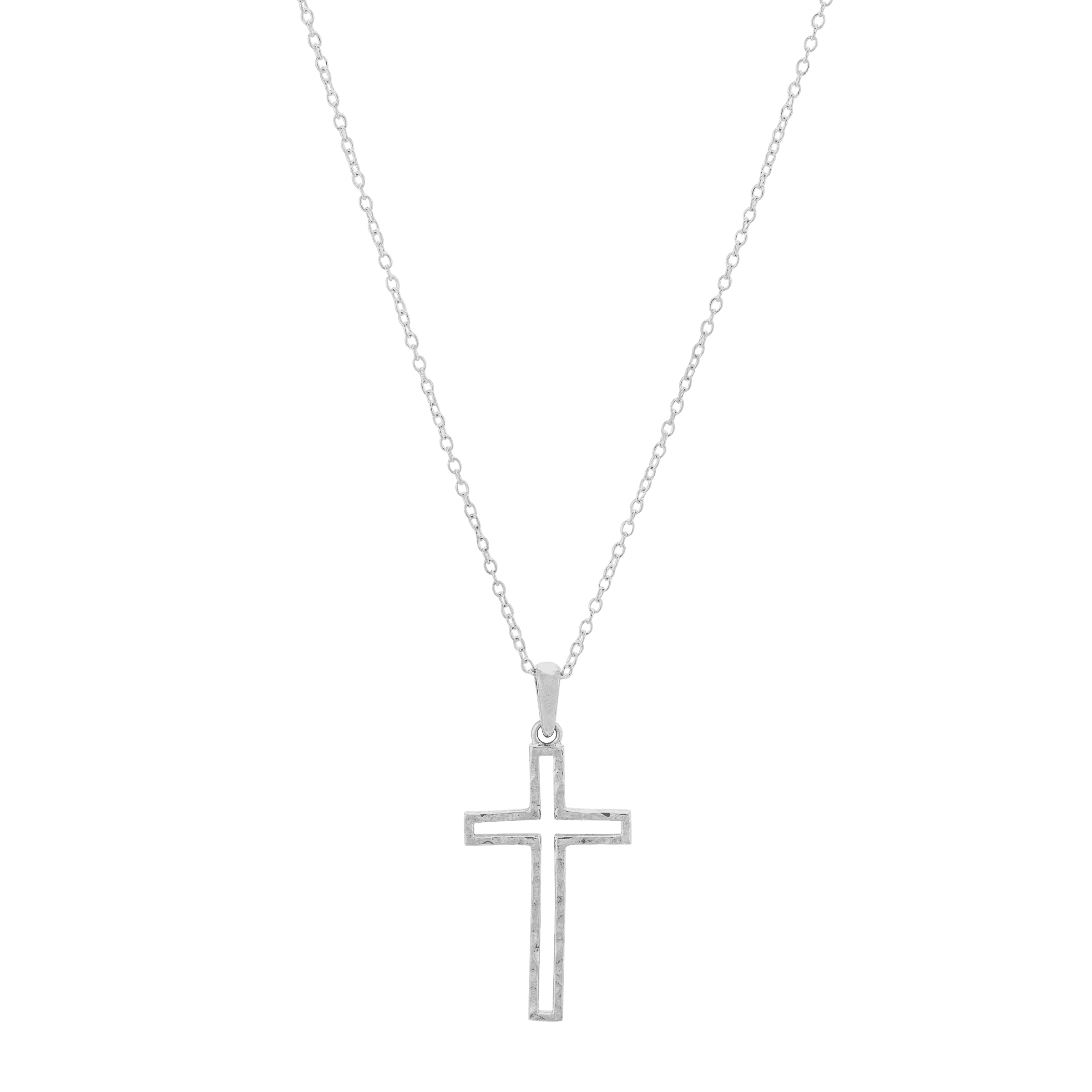 Silpada 'Cut-Out' Cross Pendant Necklace in Sterling Silver, 18" + 2"