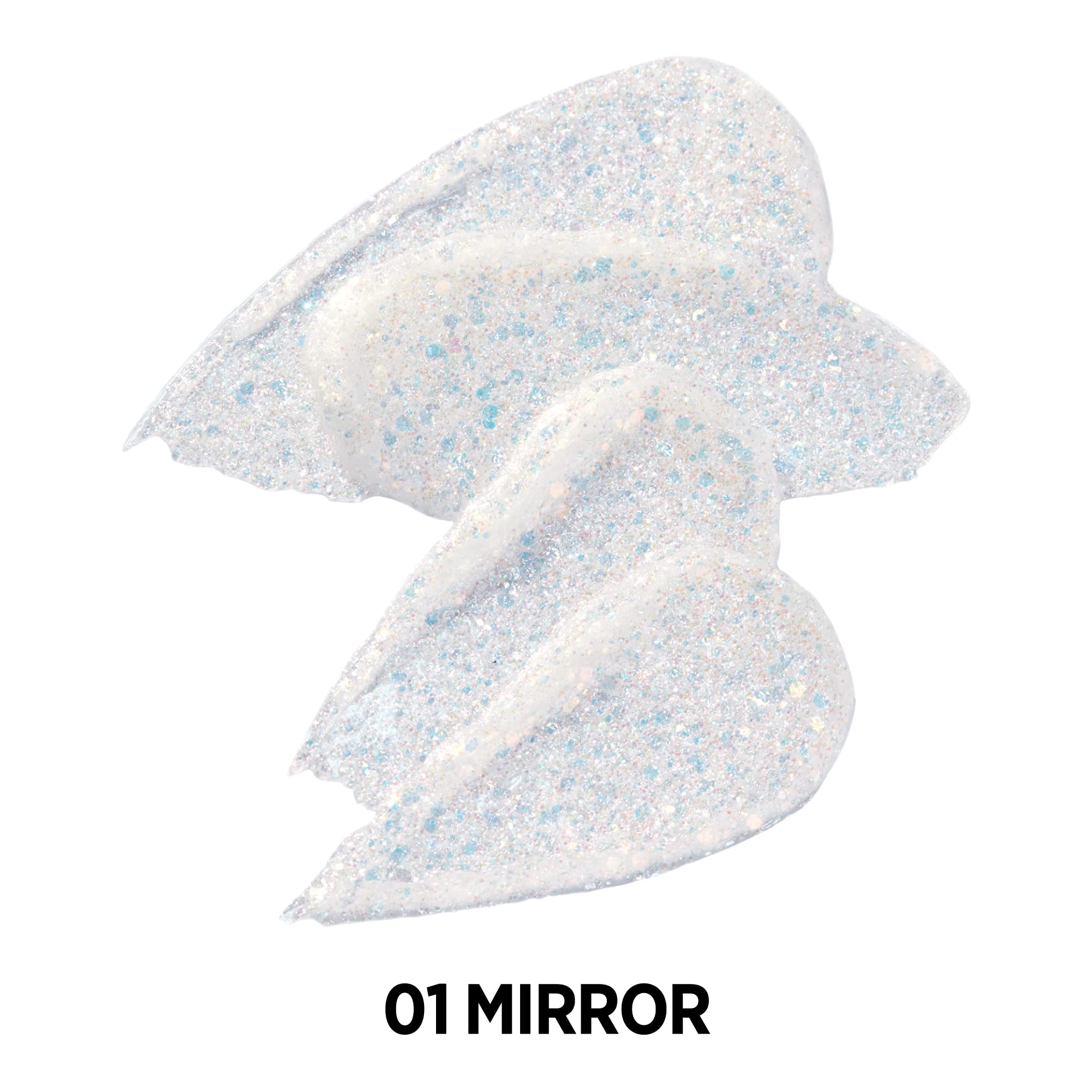 UNICORN GLOW Gleam Eye Glitter 01 Mirror, Liquid Glitter Eyeshadow for High Impact Glam Looks 0.14 oz. / 4 g Made in Korea