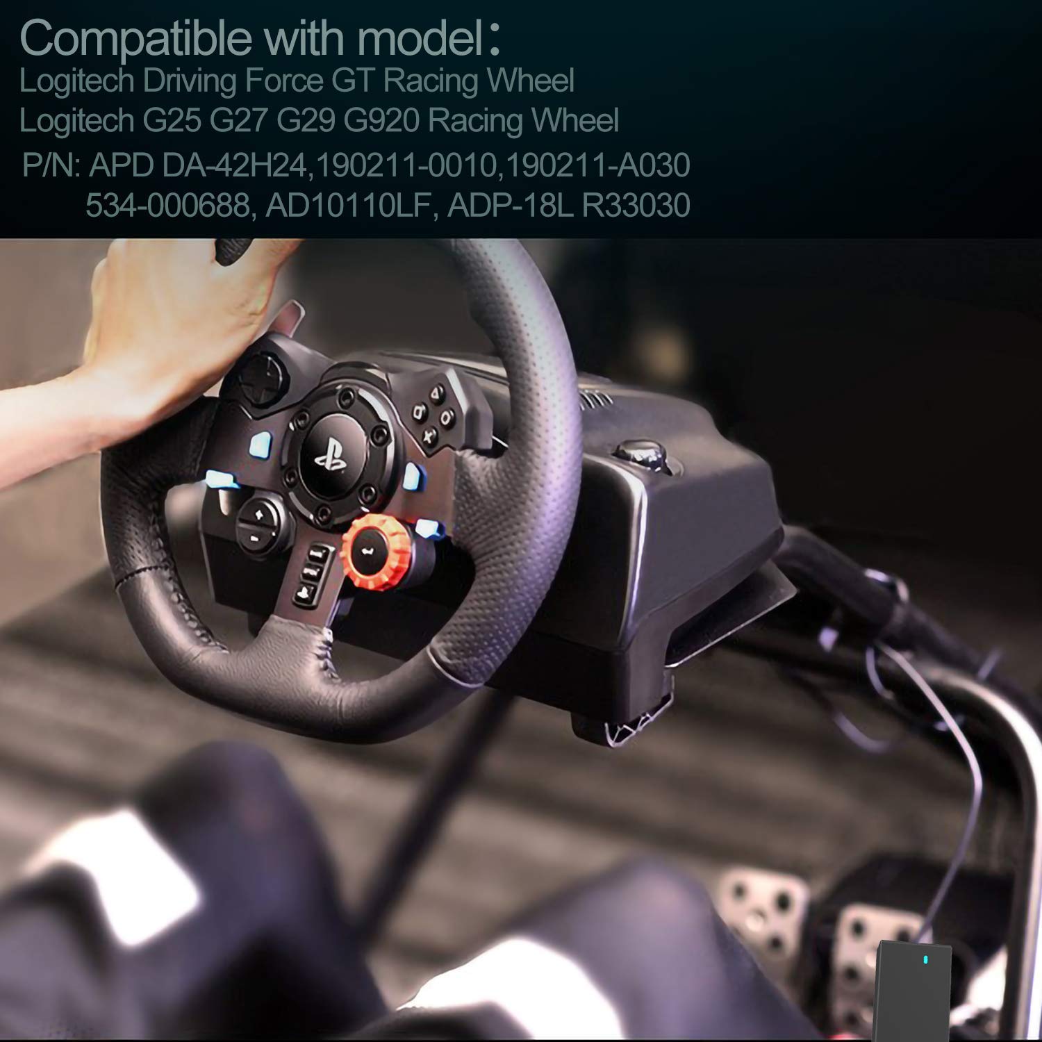 TOP-SPEED Power Supply Adapter for 24v Logitech Racing Wheel G25 G27 G29 G920 G923 G940 Power Cord