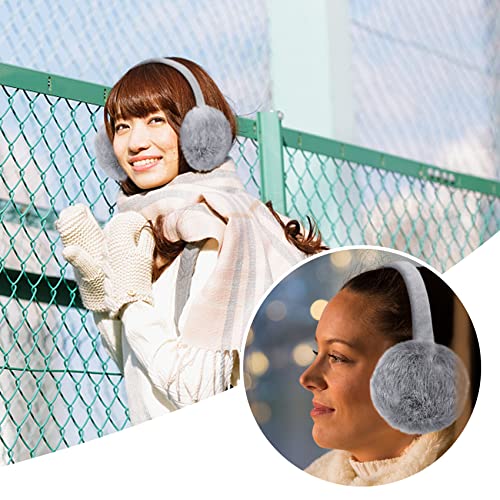 YSense Earmuffs Ear Warmers for Women Winter Fur Adjustable Foldable Ear Muffs Gifts