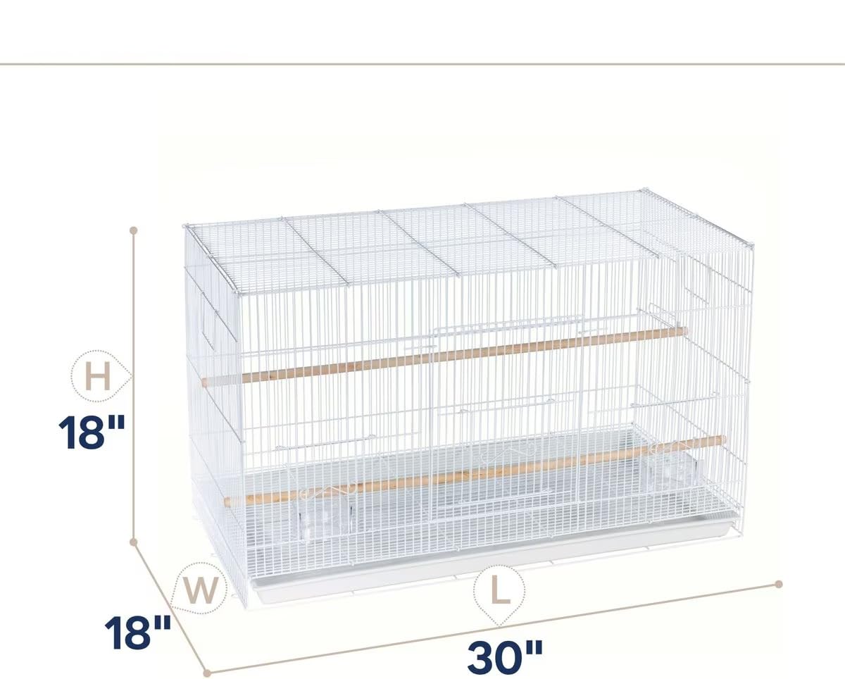 TENAS Small Bird Flight Cage - Bird Cage - Easy Stacking - Feeding Cups and Perches - Easy Cleaning - Spacious, Comfortable Space for Your Small Birds