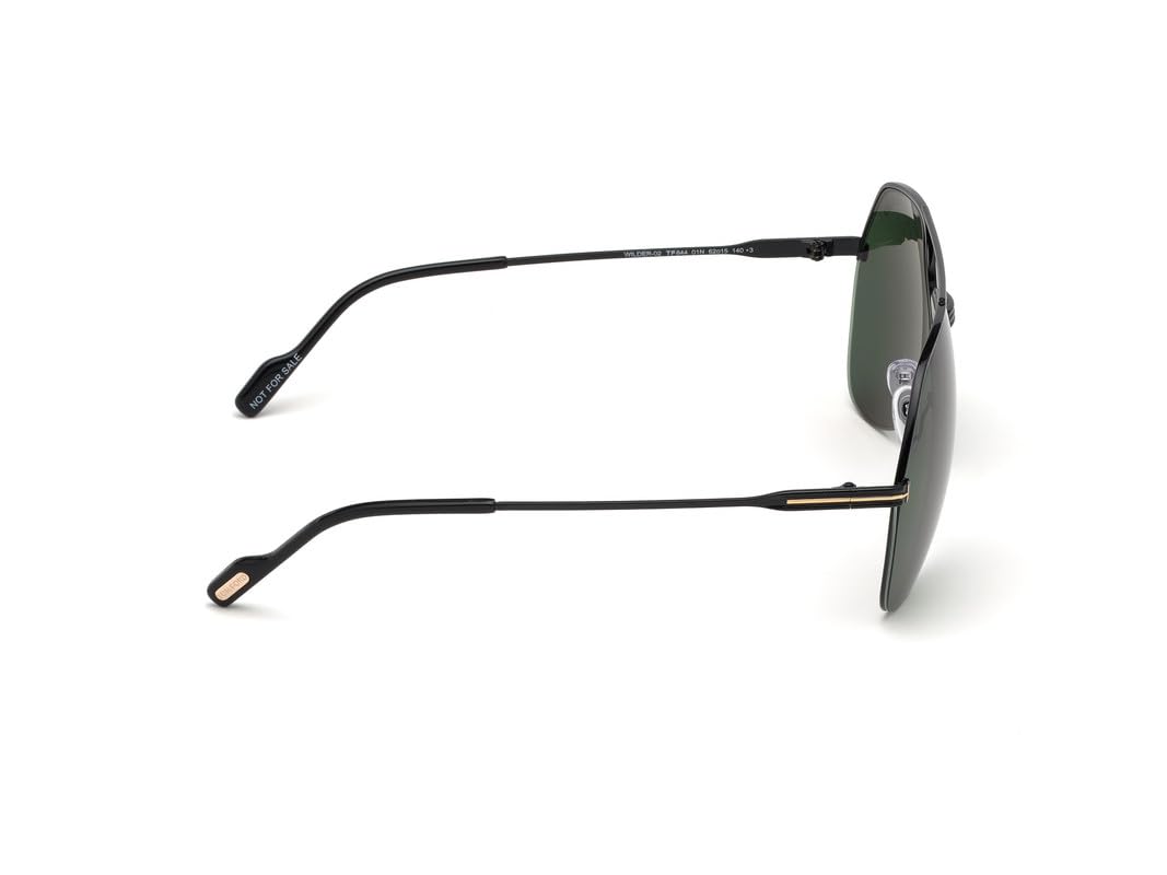 Tom Ford Aviator Sunglasses TF644 Wilder-02 01N Shiny Black 62mm FT0644