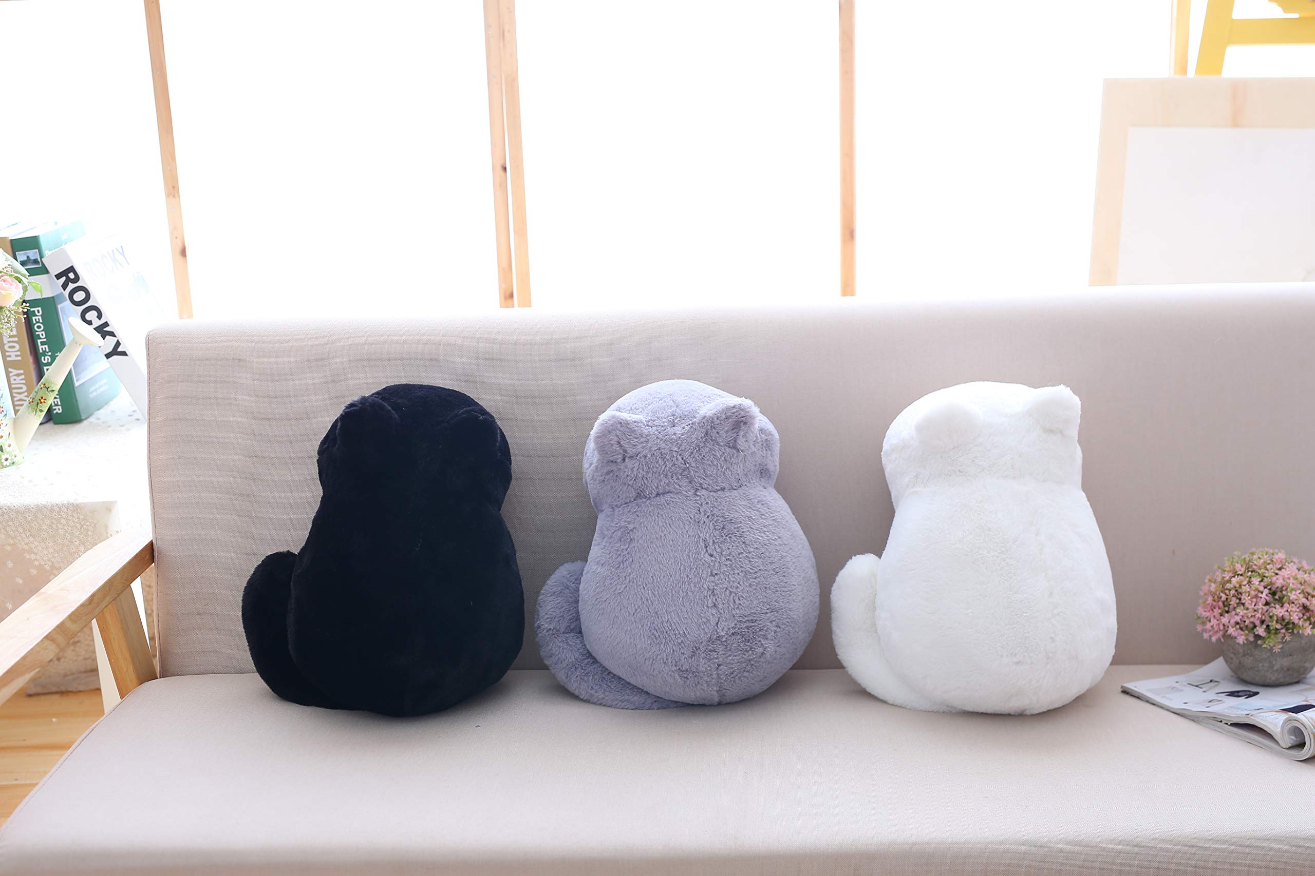 winnieindustries Children's Gift Plush Cat Toys Stuffed Cats Doll Party Throw Pillow (Black)
