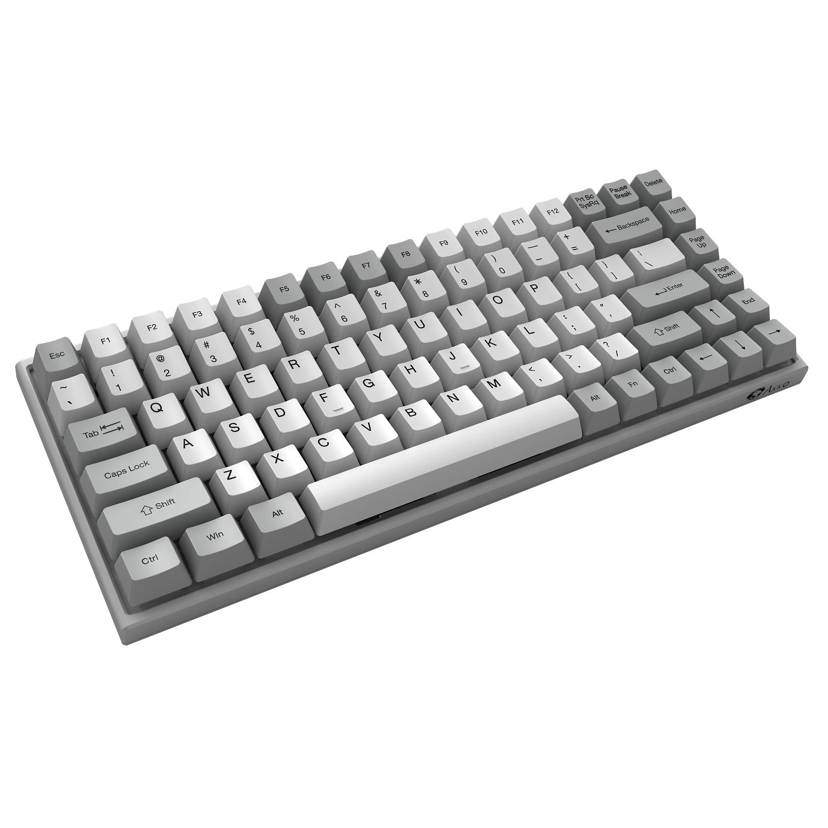 YUNZII AKKO 3084 Silent Wireless Mechanical Keyboard with Bluetooth 5.0, Dye-Sub PBT Keycap Upgraded Mechanical Gaming Keyboard (Gateron Green Switch, 84 Keys)