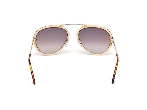 Tom Ford DASHEL Gradient Brown Aviator Unisex Sunglasses FT0508-28F-55
