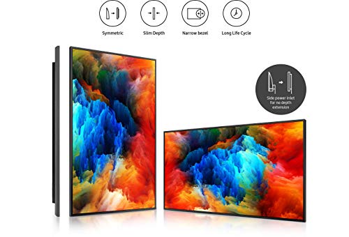 Samsung QB65R 65 inch 4K UHD LED Commercial Signage Display for Business with HDMI, Wi-Fi, 350 nit (LH65QBREBGCXZA), Black