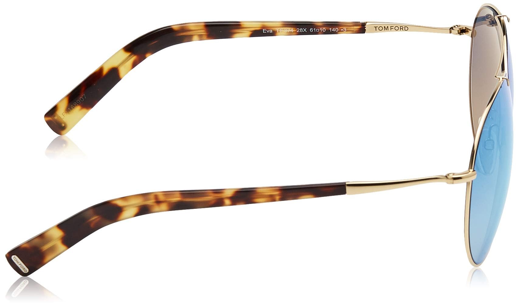 Tom Ford FT0374 28X Gold Eva Pilot Sunglasses Lens Category 2 Lens Mirrored Siz