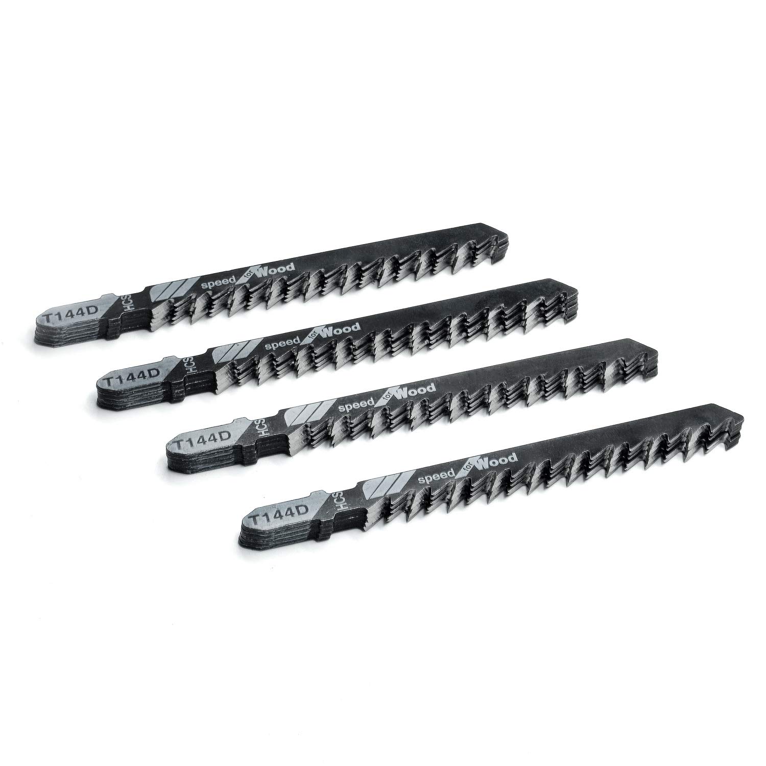 TAROSE 20-Piece T144D 4 Inch 6 TPI Assorted T-Shank Jig Saw Blades Set for Speed Cutting Wood