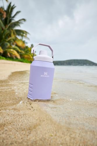 Stanley Iceflow Fast Flow Jug | Recycled Stainless Steel Water Tumbler | Keeps Drink Cold and Iced for Hours | Easy Carry Handle | 96 OZ | Lavender
