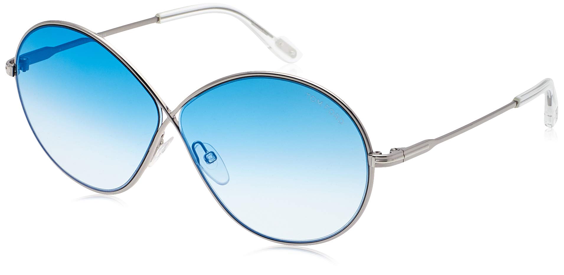 Tom Ford FT0564 14X Shiny Light Ruthenium Rania Round Sunglasses Lens Category
