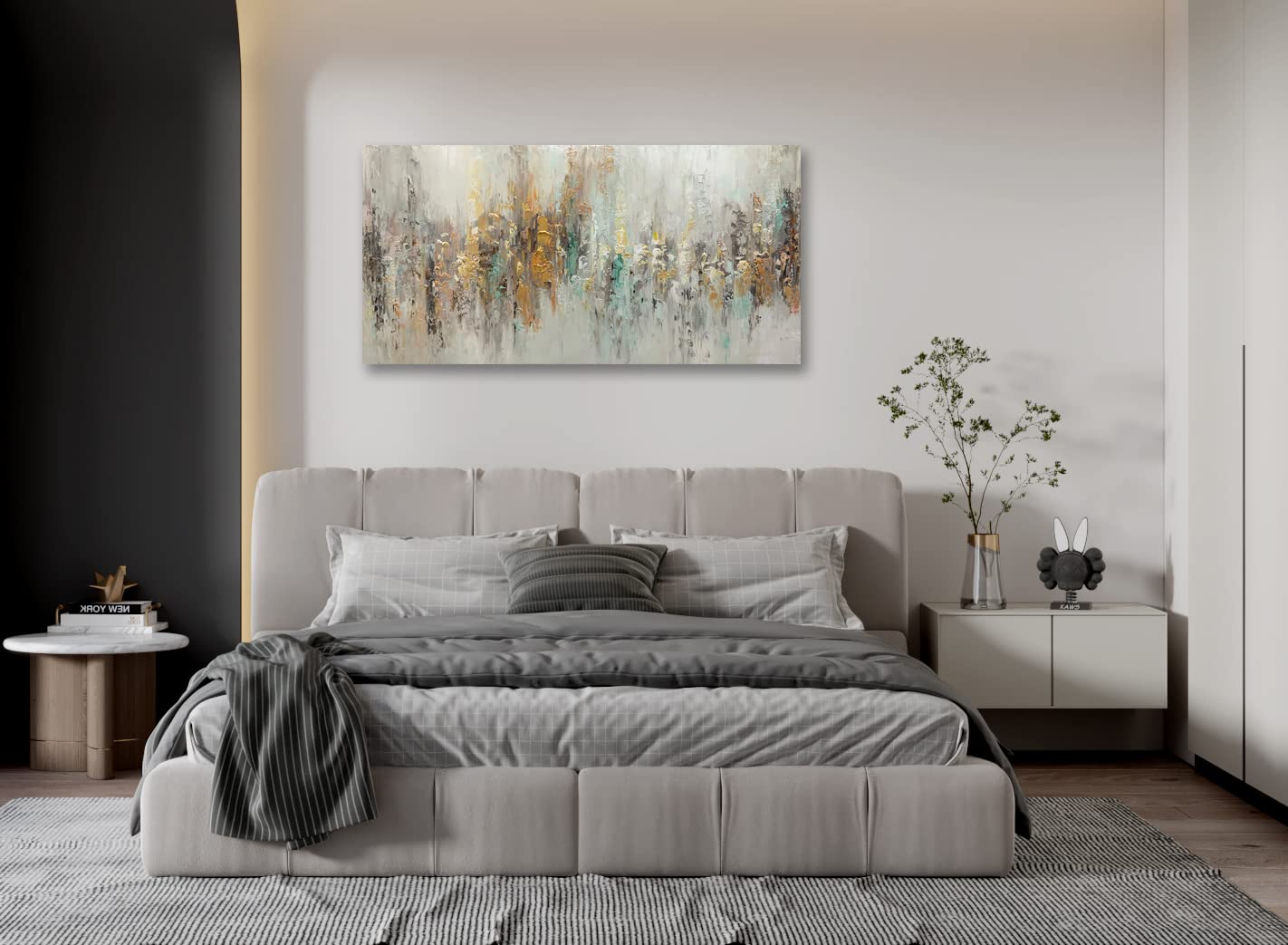 V-inspire Art,24x48 inch Oil Painting, Modern Home Canvas Painting Decoration, Abstract Mural Painting