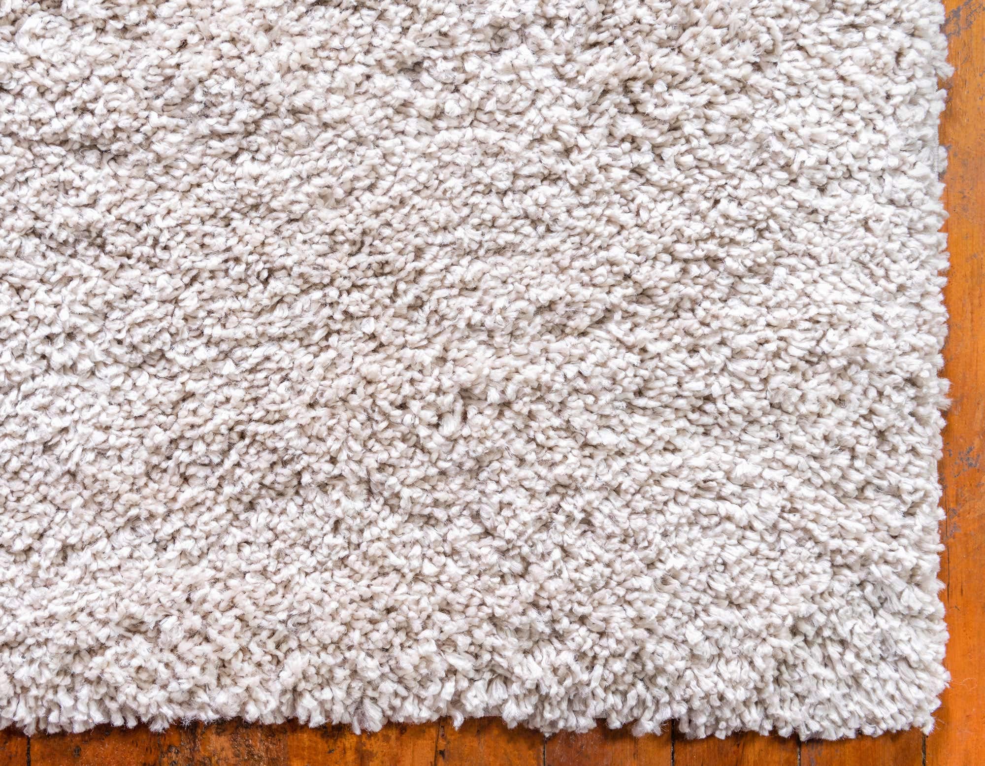 Unique Loom Davos Shag Collection Area Rug - Solid (9' x 12' Rectangle, Linen)