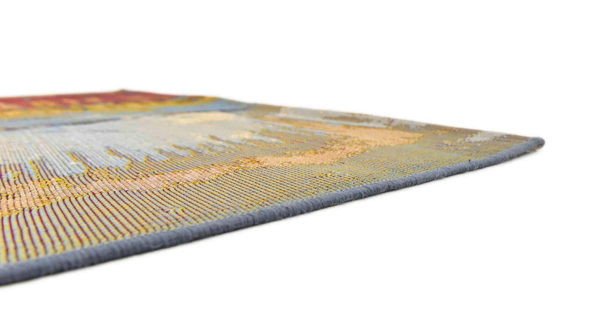 Unique Loom Outdoor Modern Collection Area Rug - Baja (4' 1" x 6' 1" Rectangle, Multi/ Beige)