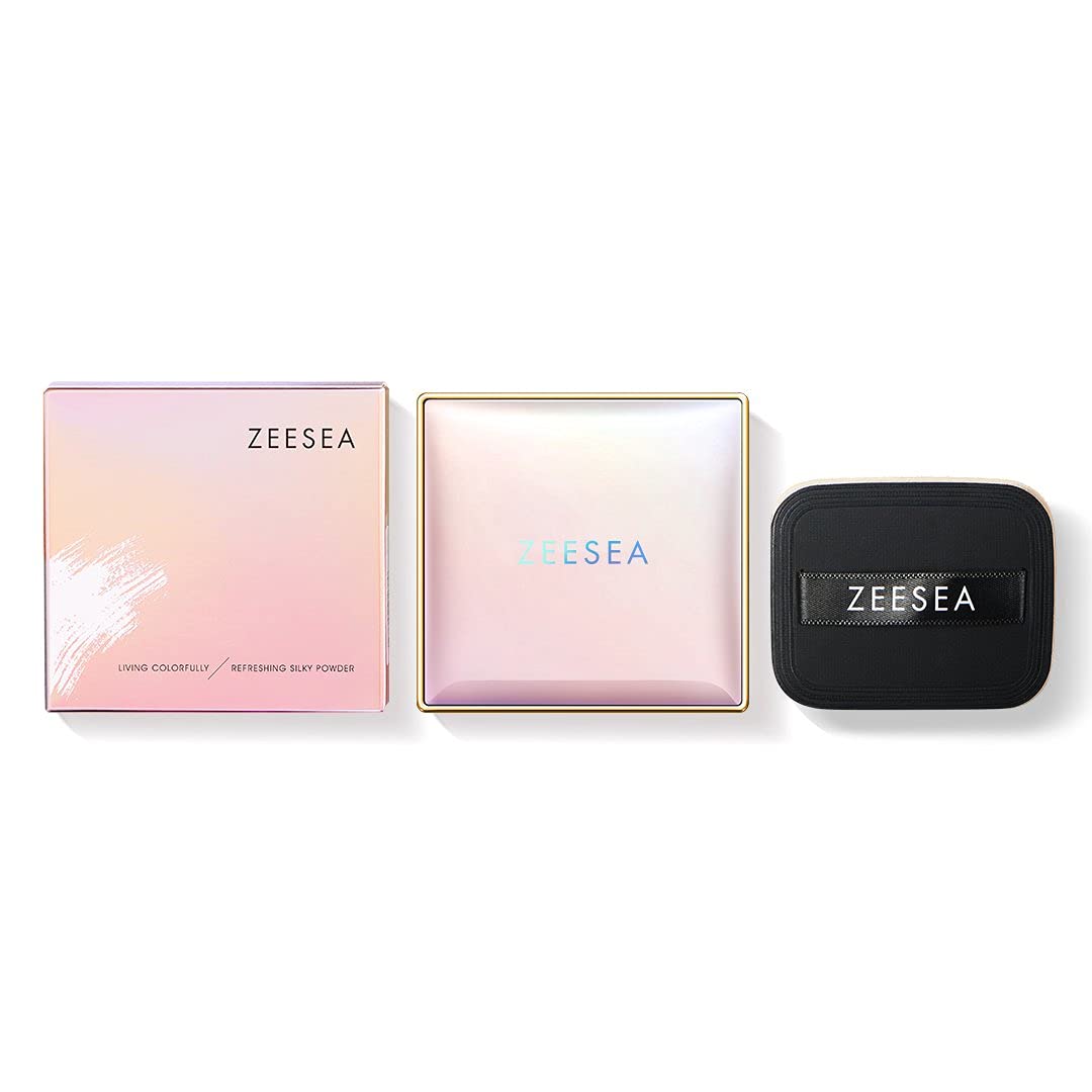 ZEESEA Pink Universe Series Pressed Powder, Matte Oil Control Lightweight Long Lasting Face Finishing Powder Compact (20# Sensitive Skin)