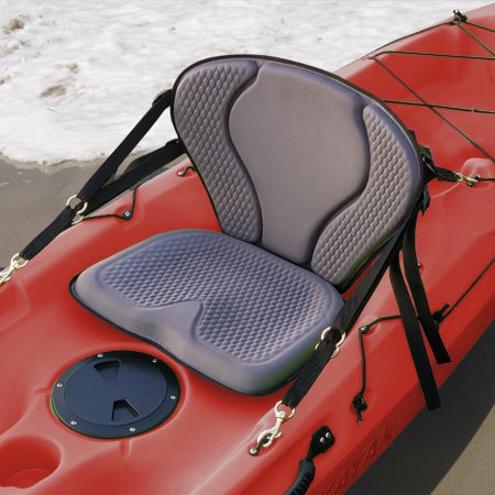 Surf To Summit GTS Pro Molded Foam Kayak Seat W/Zipper Pack, Sit On Top Kayak Seat, Back Support Kayak Seat, Kayak Cushion