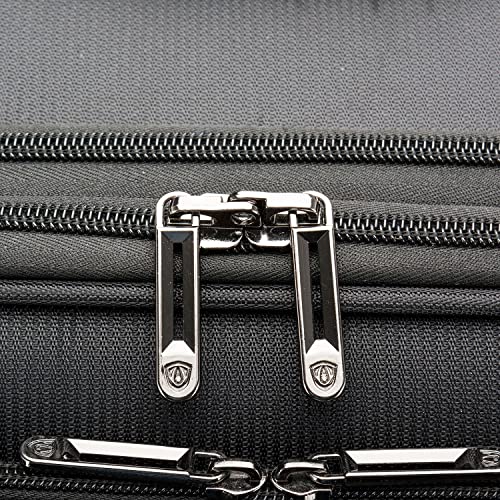 Traveler's Choice Lares Softside Expandable Luggage with Spinner Wheels, Black, Checked 26-Inch