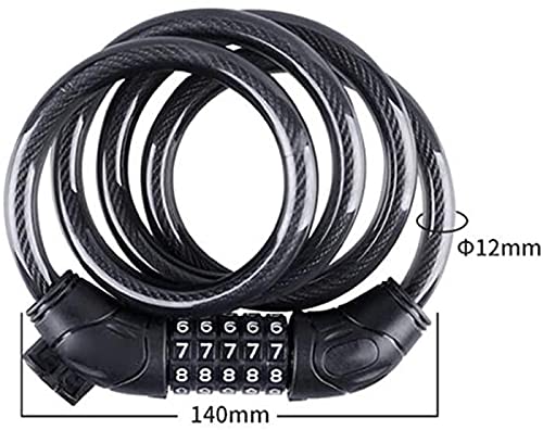 Steel Cable Lock Bicycle Road Mountain Bike Electric Car Universal Password Lock Anti-Theft Lock 1200X12mm